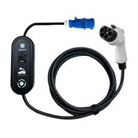 China 16A Output Current PC Copper EVSE Electric Vehicle Charging LCD Screen 3.5KW GBT Portable Charger with 5 meters cable for sale
