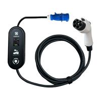 China PC Copper 16A 32A GBT EV Portable Charging Box 5m Cable Color Screen Fast Car Charger 7KW 11KW 22KW CEE Customized Plug for sale