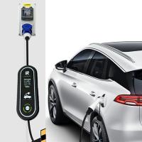 China PC Copper 16A 32A GBT EV Portable Charging Box 5m Cable Color Screen Fast Car Charger 7KW 11KW 22KW CEE Customized Plug for sale