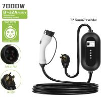 China 7KW 1-Phase EV Car Charger 32A Home Wallbox Electric Car Charging Station J1772 Cap for sale