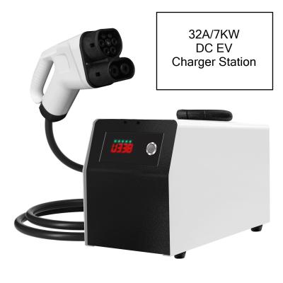 China 7kW Portable EV Charger Speed CCS2 Euro Standard 32A Output Current Movable EV Charging Station with 220V Input Voltage for sale