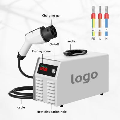 China 7KW Portable Ev Charger Movable DC Fast Charger With Prophylactic Temperature Protection for sale