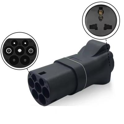 China Qiaoyi AC Type 2 Ev Charging Station Type2 Interface Standard to International Power Plug Sea Adapter for sale