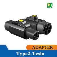 China 32A 220V Waterproof Portable EV Charging Adapters PC Copper NACS Type2 to Tesla 7KW Chargers Connector Charging Stations for sale