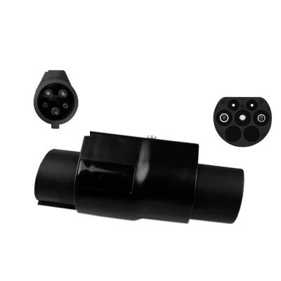 China 240v 7kW 1 Phase EV Car Charging Connector J1772 EVSE Charger adaptor Type 2 to Type 1 Ev Adapter for Retrofit/Upgrade for sale