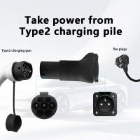 China 3.5KW 220V 16A V2D V2L Discharger EV Type2 Famale to Load Adapter EU Socket For MG Citroen Rated voltage 110V-220V for sale