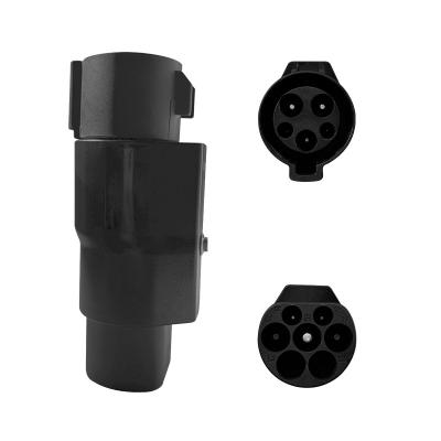China GBT Type1 to Type2 EV Charger Converter 32A 7KW Charging Station Adapter for Electric Vehicle Charging for sale