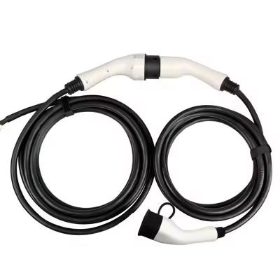 China 16A AC Type 2 Extension Charging Cable for Electric Car and Rated Current 16A and Purpose Retrofit/Upgrade and Length 16ft for sale