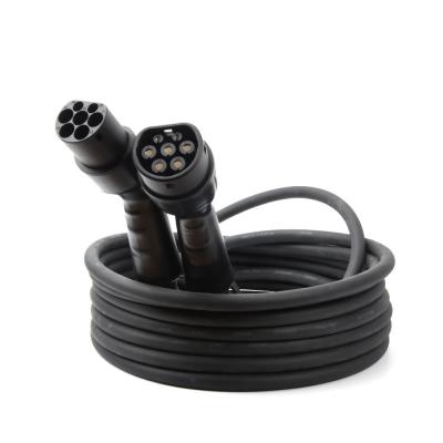 China 3 Phase 16A 11kw Portable Electric Vehicle Charger Cables Type 2 EV Charging Cable for sale