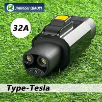 China 32A 220v Waterproof Portable Charging Adapters for Electric Vehicles Condition 7kw PC Copper NACS Type2 to Tesla 32A Chargers for sale