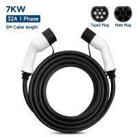 China Highly 7KW Electric Vehicle Charging Cable with Double Gun Extension Cord and Undervoltage Protection from E-mingze for sale
