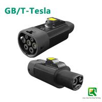 China GBT to Tesla EV Charger Adapter Customized Plug for GBT Charging Pile Rated power 7KW Black White for sale