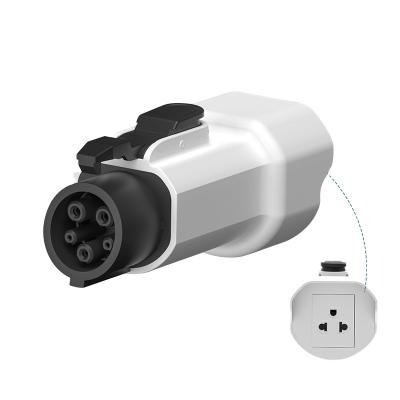 China 220V Electric Vehicle EV Charger Converter Adapter for Retrofit/Upgrade Type1 v2l 16A Discharge EVSE Charging Connector for sale
