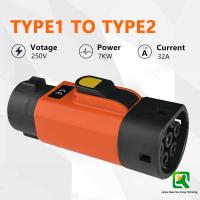 China PC Copper 7KW 32A J1772 to Type2 EV Charging Connector 220V Car Adapter Charger Type1 Charging Pile for Electric Vehicles for sale