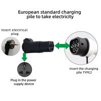 China 3.5kw TYPE2 Output Power Switch for Station 16A EV Discharger Head 220V TYPE2 Wireless Discharge Head in European Standard for sale