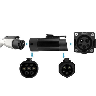 China 32A Output Current Portable EV Converter Charging Station GBT Charging Pile Adapter to Type1/J1772 ev Car 220V 7KW for sale