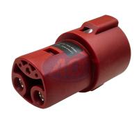 China PVC Red 60A Electric Vehicle Charge Adaptor Charger Supercharger Type1 To Tesla EV Car Adapter for sale