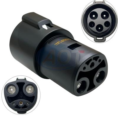 China Tesla Model 3/S/X/Y SAE J1772 80A 250V AC Type 1 J1772 to Tesla Ev Charging Adapter for sale