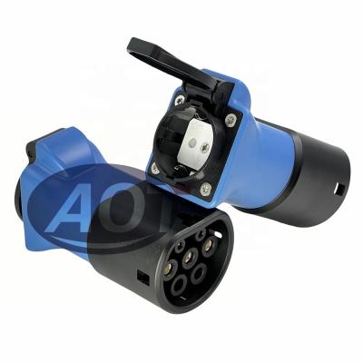 China 16A AOTAI V2L Adapter V2L To Schuko Adapter With Lock Hole For Kia Hyundai 5 KW Power Max for sale