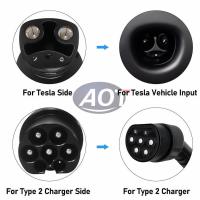 China Thermo Plastic Type 2 to Tesla EV Adapter for Tesla Model S/X/3/ Electric Vehicle Charging Connector for sale