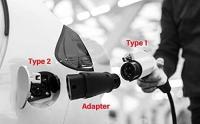 China Type 1 to Type 2 EV Adapter 32A SAE J1772 for Replace / Repair for sale