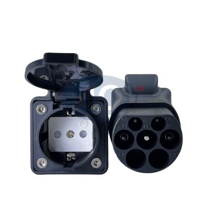 China 3.5 Kw / 7Kw Flexibility and AOTAI EV Adapter Type 2 to Schuko Adapter Type2 Male Charging Connector for sale