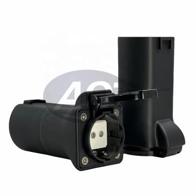 China High Temperature Resistant PC AOTAI Type 2 Female to Schuko Adapter EV Connector Adapter for BYD Xiao Peng Car for sale