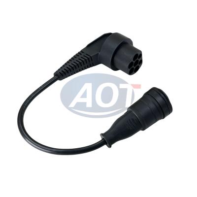 China EV Charger V2L Cable adapter Type 2 Male 16A 1 Phase 1 EU Socket Plug with 50cm Charger Cable Degree of protection IP44 for sale