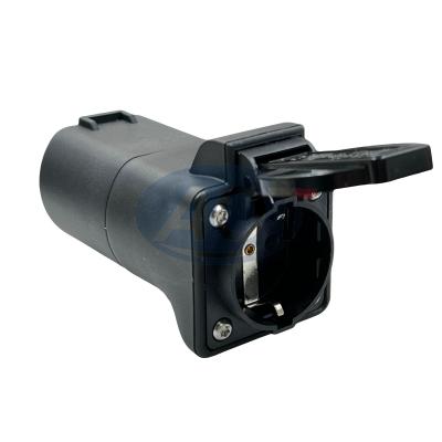 China Replace/Repair Purpose EU Standard AOTAI Type 2 to Schuko EV Charger Adapter with Rubber/Silicon Sealing Gasket for sale