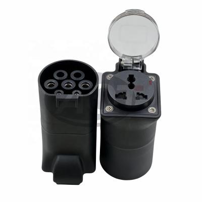 China BLACK AOTAI V2L EV Adapter Type 2 Female to AC adapter for XPENG G9 BYD NIO car 16A current for sale