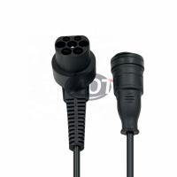 China Black EV Adapter Type 2 Male 16A 1 Phase 1 Schuko Socket 0 5M Charger Cable for Electric Motorcycle Anti Theft Cable Black for sale