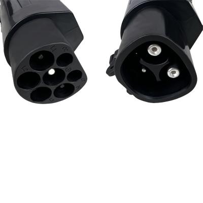 China Antiflaming Fireproof Rubber Hose EV Car Charging Cable Adaptor for Tesla High Flame Retardant PC Fuel Shell Material for sale
