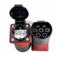 China MG ZS MG4 MG5 Discharge V2L EV Cable Adapter 3.5 Kw Vehicle to Load Type 2 to British Standard Socket BLACK for Peugeot for sale
