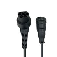 China 16A Type 2 Plug to Schuko Socket EV Adapter 0.5m Length Thermo Plastic Housing CE Certified for sale