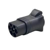China High Temperature Resistant PC Portable EV Conversion Charging Plug Socket Electric Car Side Discharge Plug Gbt 16A TYPE2 Male to Israel Socket for sale