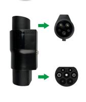 China EV Charging Adapter Type2 to Type1 with High Flame Retardant PC Fuel Cable Connector Shell Material for sale