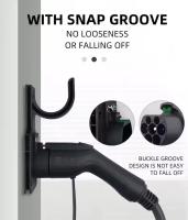 China GBT Dummy Socket Wall Mounted Black J-Hook GBT Cable Holster EV Charging Cable Holder for sale
