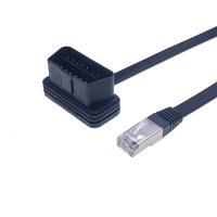 China PA66 GF ABS PC Material RJ45 Diagnostic Cable OBD2 16PIN OBD Male Connector to RJ45 Connector OBDII Adapter Extension Flat Cable for sale