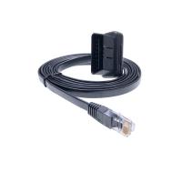 China PA66 GF ABS PC Material RJ45 Diagnostic Cable OBD2 16PIN OBD Male Connector to RJ45 Connector OBDII Adapter Extension Flat Cable for sale