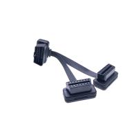 China Samples Order Accepted 12V Flat and Thin OBD2 16 Pin 1 Male To Dual Female Y Splitter Extension Cable for Diagnostic Tool for sale