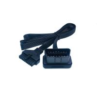 China OBDII Molex 20PIN Flat Extension Cable for Normal Plug Material PA66 GF ABS PC and OBD2 Male to Molex 2x10 PIN Connector for sale