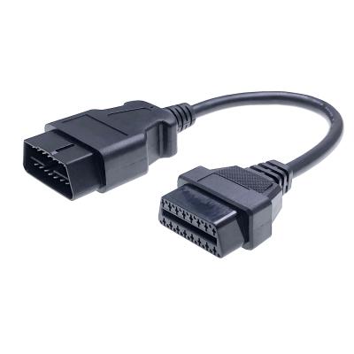 China Universal 16 Pin Male and Female OBD OBD2 Extension Cable 30cm/50/100cm Length Compatible with Most Vehicle Models for sale