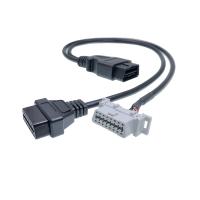 China Offer Drawing Universal OBD II OBD2 Splitter Extension Y Cable Adapter J1962 for GPS Tracking Devices Diagnostic for sale