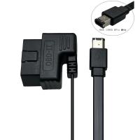 China 1990-1996 OBD2 Extension Cable 12V Right Angle OBD 16PIN OBDII Male to IEEE1394 Female Flat Cable Normal Length 30cm Custom for sale