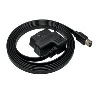China 1990-1996 OBD2 Extension Cable 12V Right Angle OBD 16PIN OBDII Male to IEEE1394 Female Flat Cable Normal Length 30cm Custom for sale
