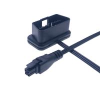 China Code Reader Compatible AOTAI 16PIN OBD2 Cable Extension 24V Low Profile OBDII Male to Molex 2x2PIN Connector Flat Cable for sale
