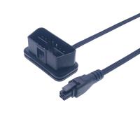 China Code Reader Compatible AOTAI 16PIN OBD2 Cable Extension 24V Low Profile OBDII Male to Molex 2x2PIN Connector Flat Cable for sale