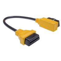 China 26AWG/Customized Cable Size AOTAI Right Angle OBD-II OBD2 J1962 Male to Female Extension Cable for Diagnostic Testing for sale