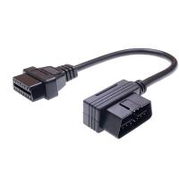 China 26AWG/Customized Cable Size AOTAI Right Angle OBD-II OBD2 J1962 Male to Female Extension Cable for Diagnostic Testing for sale