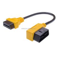 China 26AWG/Customized Cable Size AOTAI Right Angle OBD-II OBD2 J1962 Male to Female Extension Cable for Diagnostic Testing for sale
